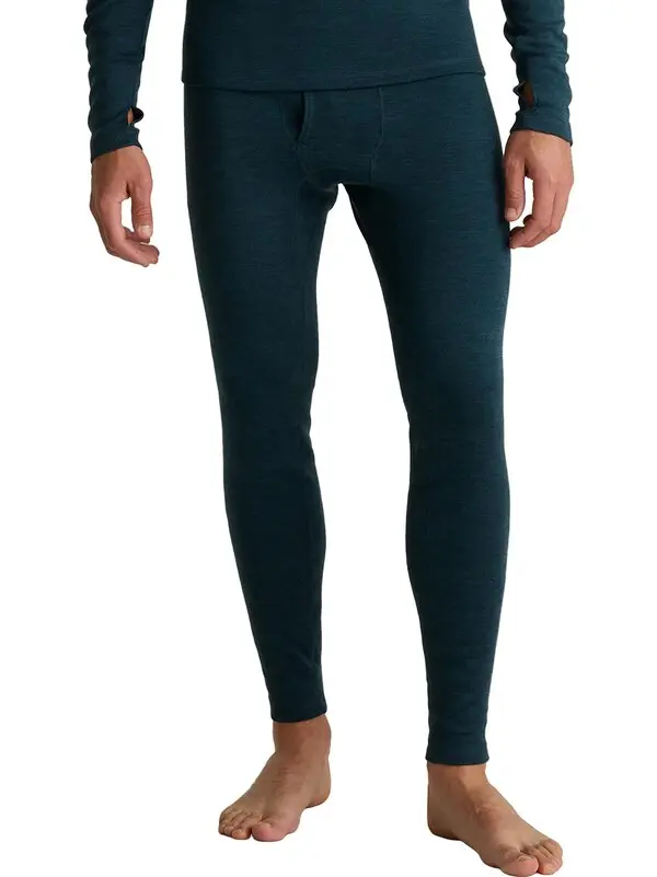 Quince 100% Merino Wool Cold Weather Base Layer Bottoms - Heather Teal