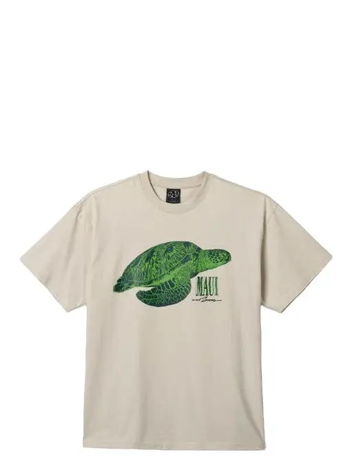 MAUI & SONS Sea Turtle Boxy Fit Cotton Graphic T-shirt - Cement