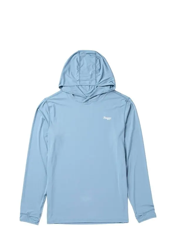 SEAGER CO Escala Performance Hooded Sunshirt - Faded Denim