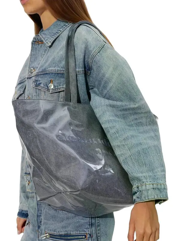 Alexander Wang Lacquered Denim Large Tote - Grey