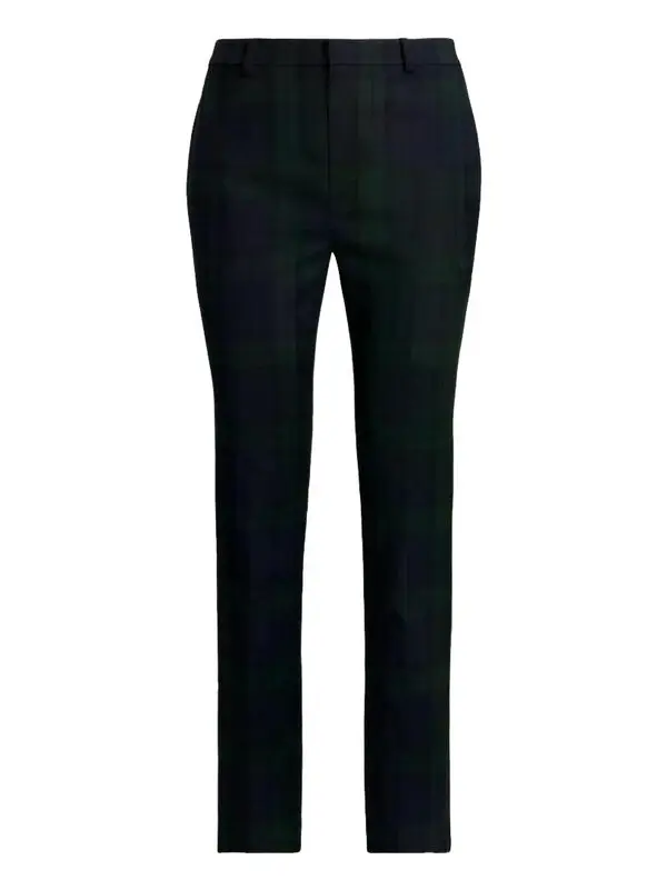 Ralph Lauren Plaid Pattern Trousers - Blue