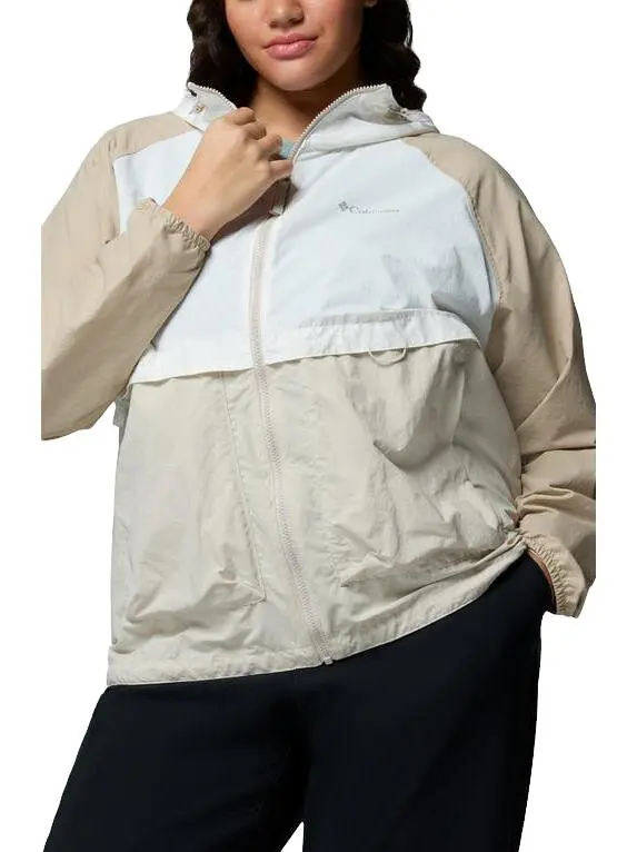 Columbia Spire Valley Water Repellent Windbreaker - Dark Stone/sea Salt/fossil