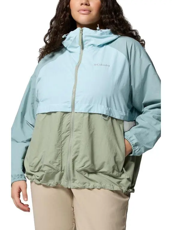 Columbia Spire Valley Water Repellent Windbreaker - Safari/marine Light/blue