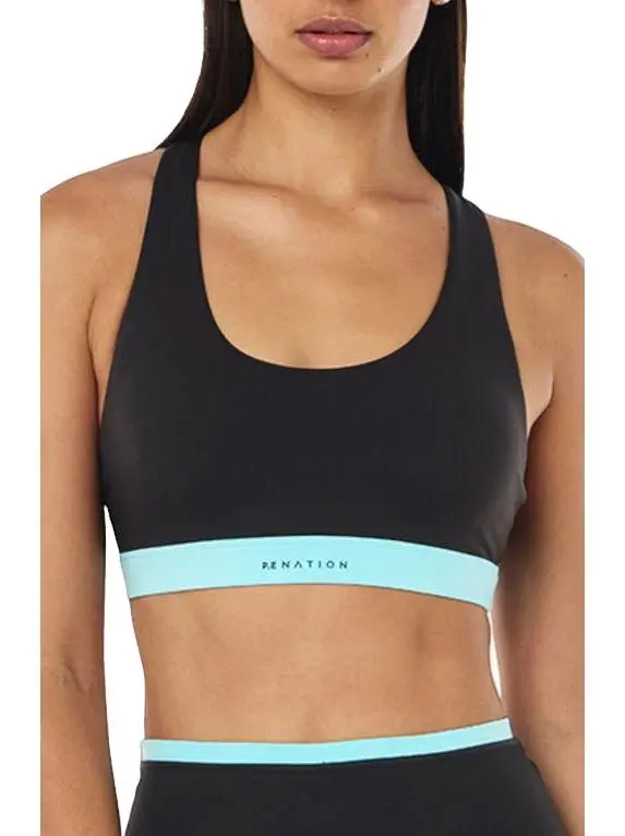P.E Nation Lumify Strappy Sports Bra - Smokestone