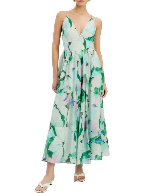Bardot Arletha Floral Maxi Dress - Green Floral