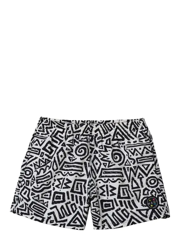 MAUI & SONS Party Rocker Volley Shorts - White/black
