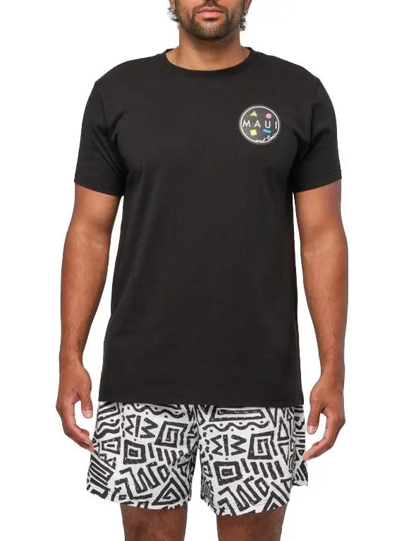 MAUI & SONS Arnold Sharkley Graphic T-shirt - Black