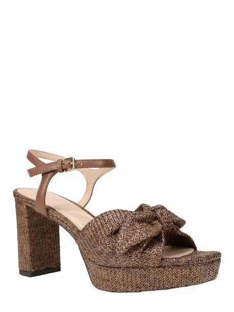 Pelle Moda Penni Ankle Strap Platform Sandal - Chocolate