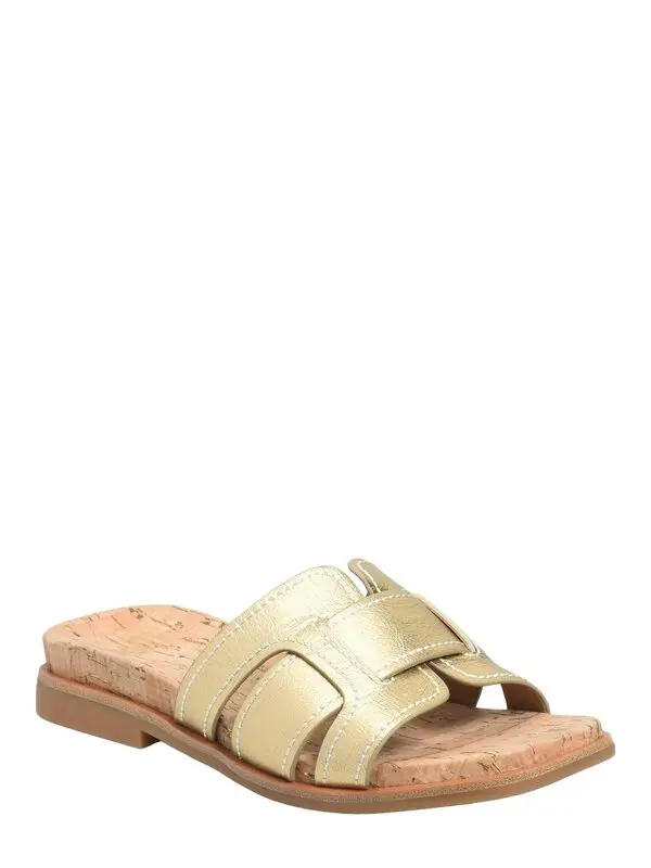 SOFFT Rachel Leather Slide Sandal - Gold