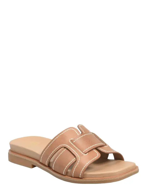 SOFFT Rachel Leather Slide Sandal - Luggage
