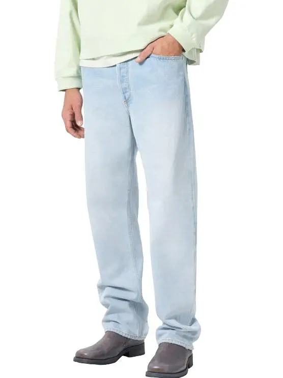 AGOLDE 90s Mid-rise Relaxed Straight-leg Jeans - Ruse Pale Indigo
