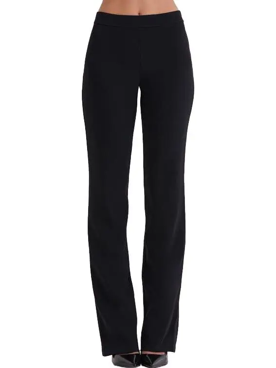 House Of Cb Chiara Straight-leg Crepe Trousers - Black