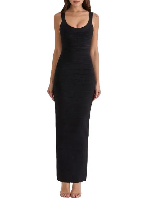 House Of Cb The Og Bandage Maxi Dress - White Black
