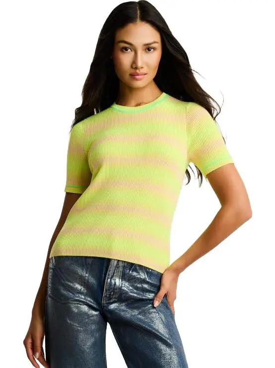 Lisa Todd Fade In Rib Knit Pullover - Yellow Shock
