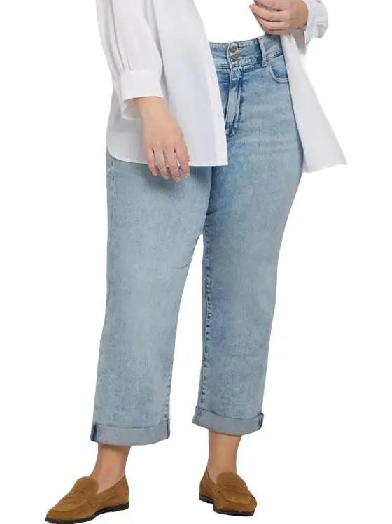 NYDJ Bailey High-waist Crop Relaxed Straight-leg Jeans - Keys View