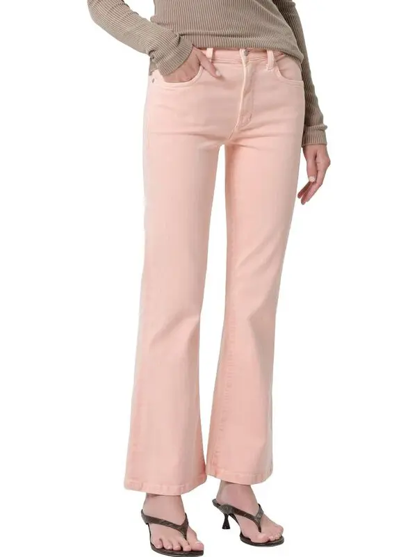 Citizens Of Humanity Goldie Mid-rise Kick Flare Jeans - Melon Creme Md