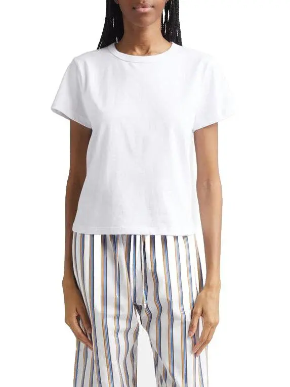 LESET The Margo Crop Tee - White