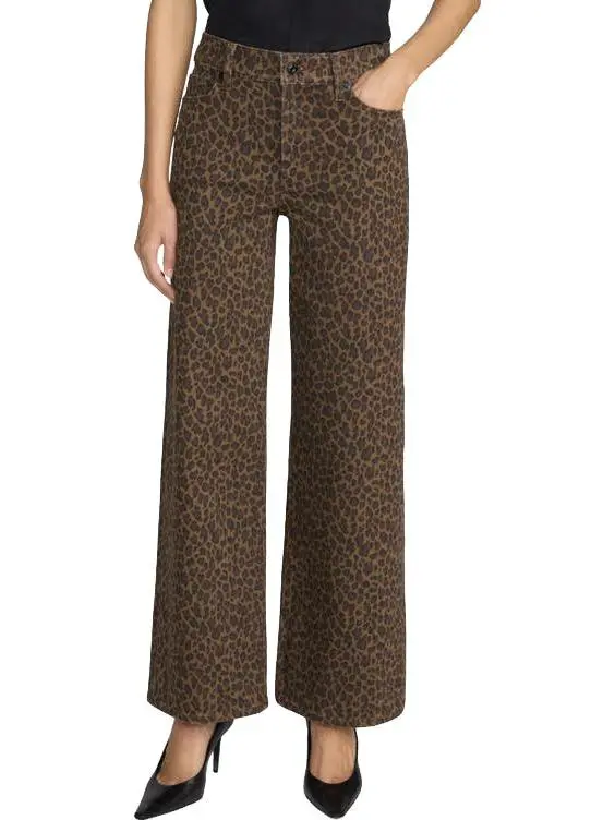 FRAME Le Slim Palazzo High-waist Wide-leg Jeans - Leopard