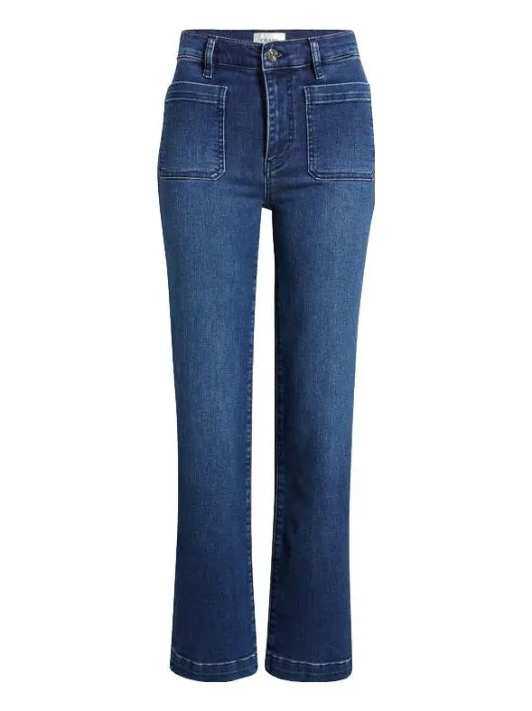 FRAME Patch Pocket High-waist Straight-leg Jeans - Good Life