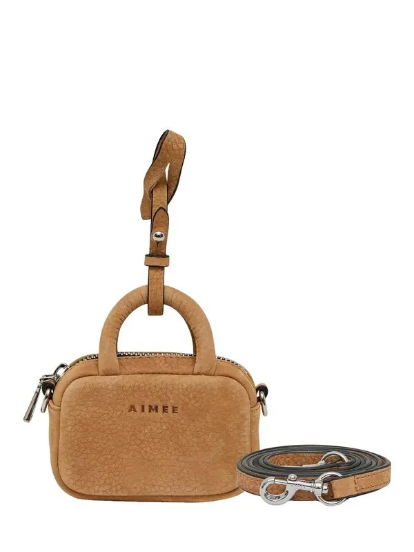 AIMEE Leather Ritual Bag Charm - Latte Nubuck