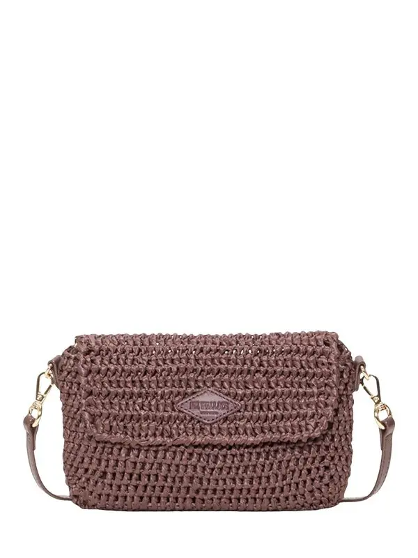Mz Wallace Convertible Crochet Crossbody Bag - Brown Crochet