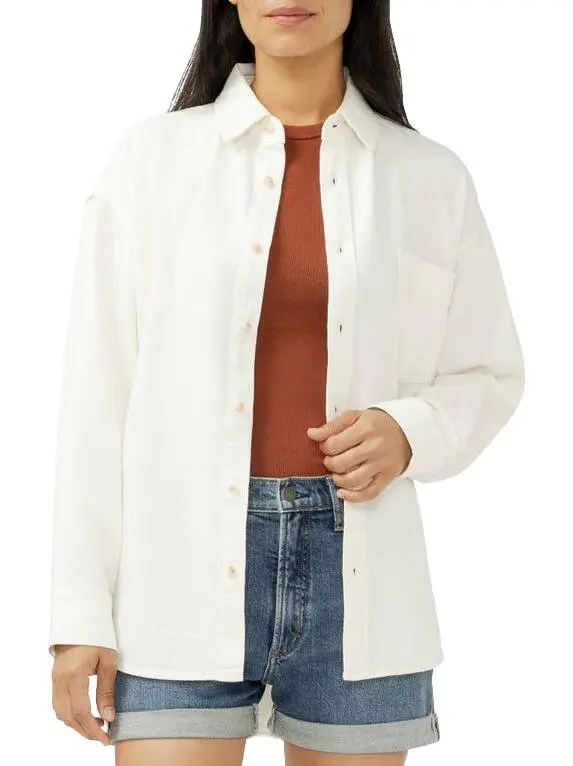 SILVER JEANS CO. Denim Button-up Shirt - Ecru
