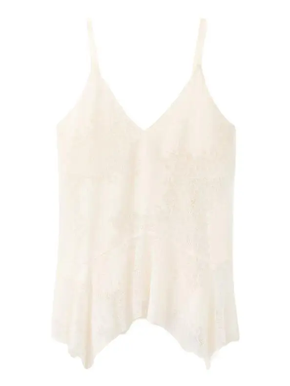 Mango Crumble Lace Handkerchief Camisole - Ecru