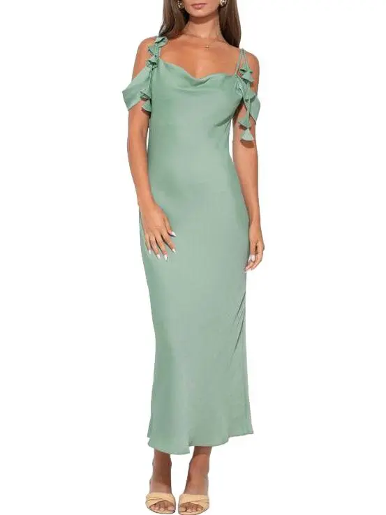 Adelyn Rae Alana Cold Shoulder Dress - Sea Jade