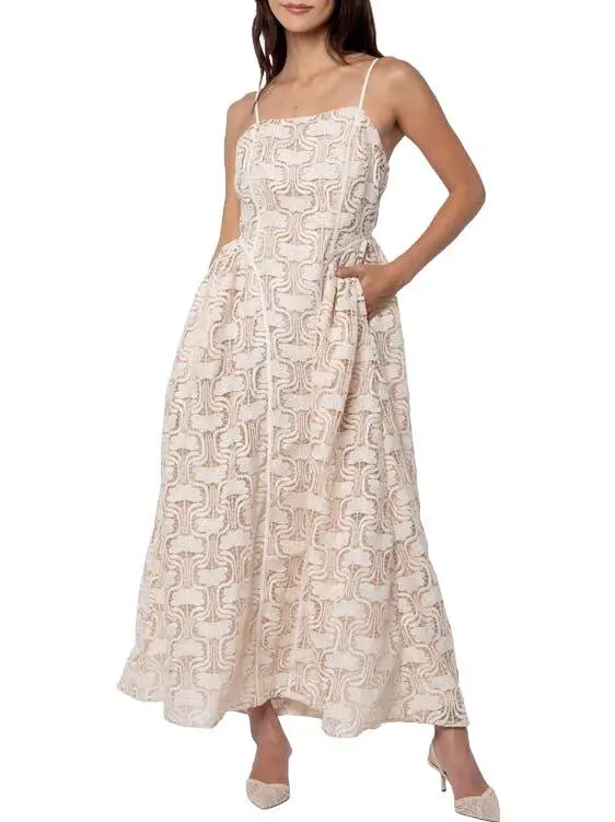 CIEBON Amber Lace Midi Dress - Cream