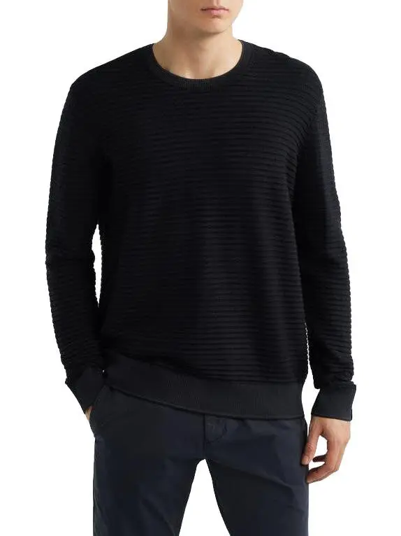 Rag & Bone Harvey Stripe Cotton-blend Sweater - Black