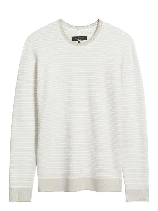 Rag & Bone Harvey Stripe Cotton-blend Sweater - Chalk