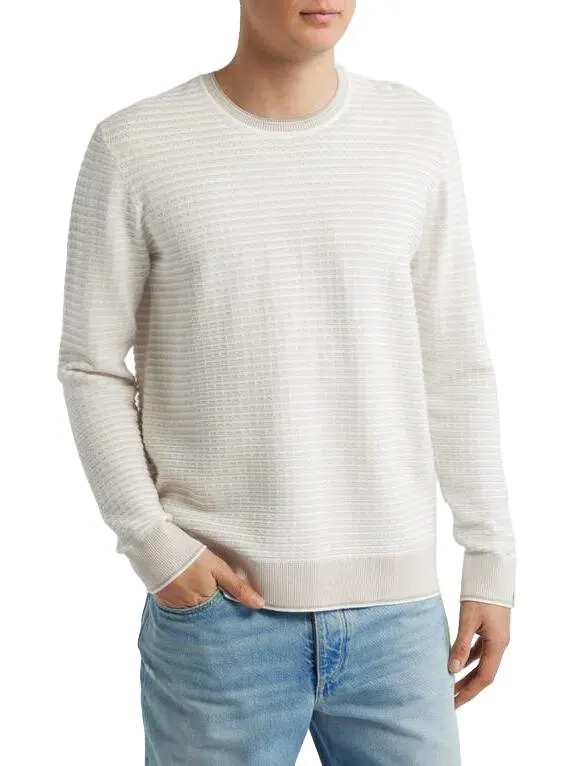 Rag & Bone Harvey Stripe Cotton-blend Sweater - Chalk
