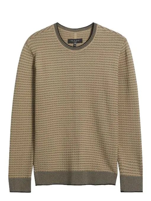 Rag & Bone Harvey Stripe Cotton-blend Sweater - Natural/grey