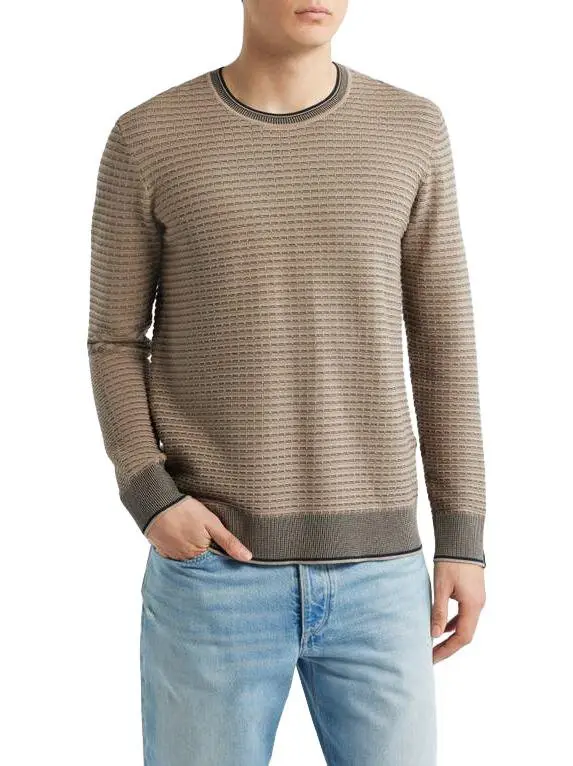 Rag & Bone Harvey Stripe Cotton-blend Sweater - Natural/grey