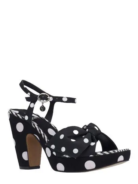 J. Reneé Burkett Platform Sandal - Black/white