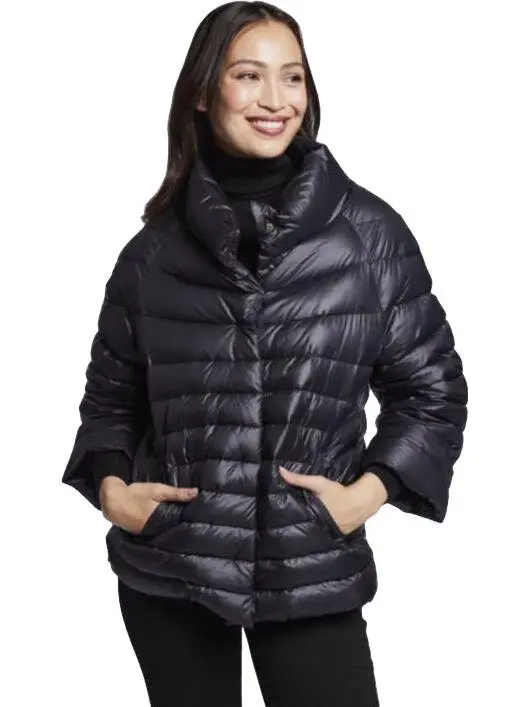 BLUE DUCK Cropped Goose Down Jacket - Black