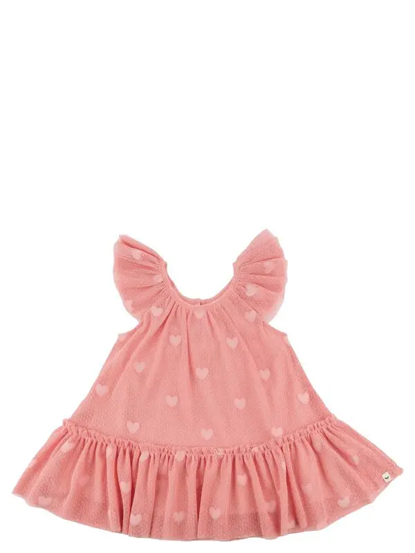 OH BABY! Hearts Bobinette Stella Dress - Blush