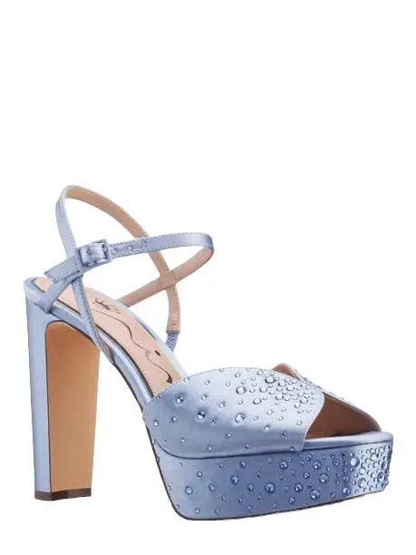 Nina Addison Slingback Platform Sandals - Icy Blue