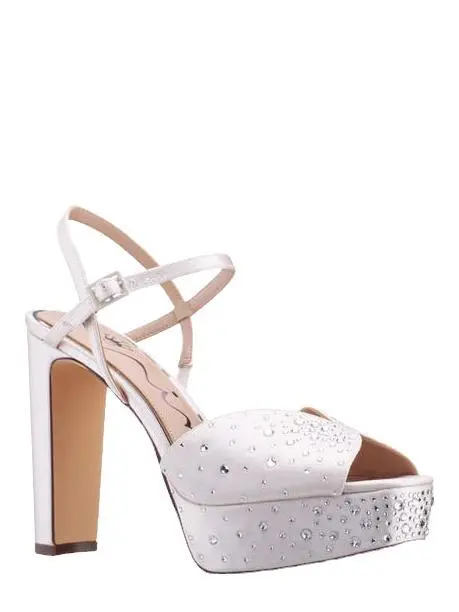Nina Addison Slingback Platform Sandals - Ivory