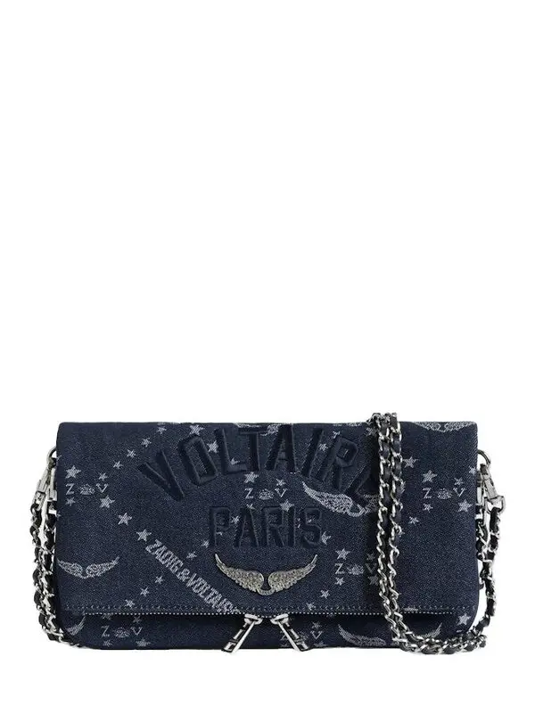 Zadig&Voltaire Rock Monogram Denim Pochette - Silent