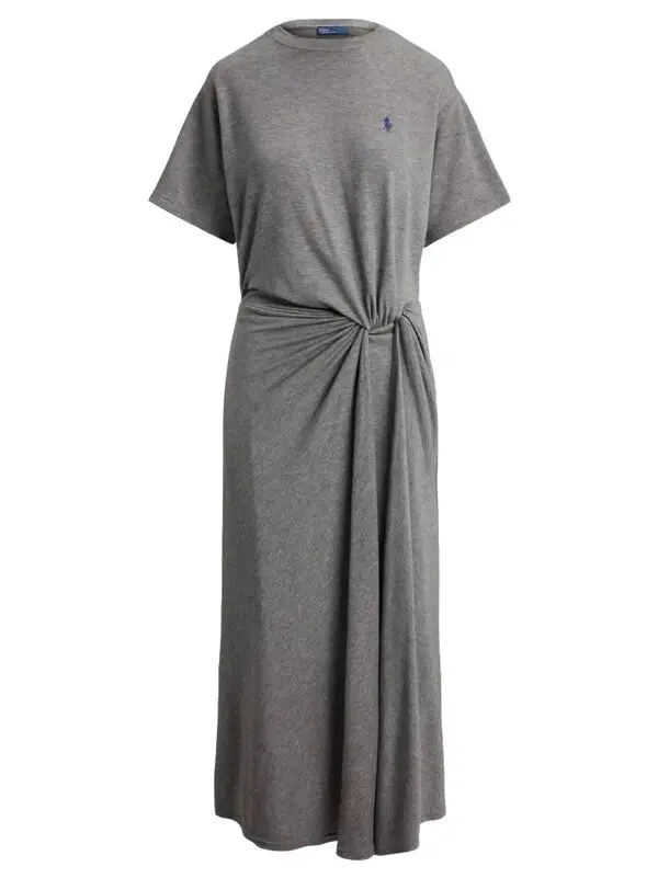 Polo Ralph Lauren Twist-detail T-shirt Dress - Grey