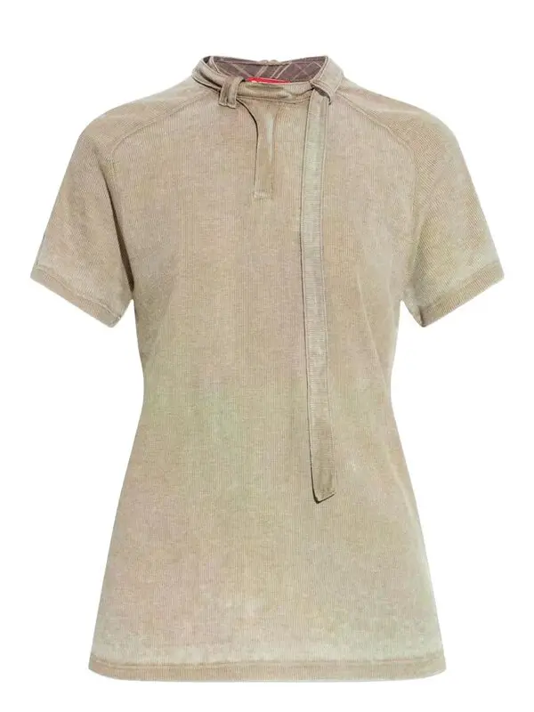 DIESEL® T-gary Tie Detail T-shirt - Neutrals