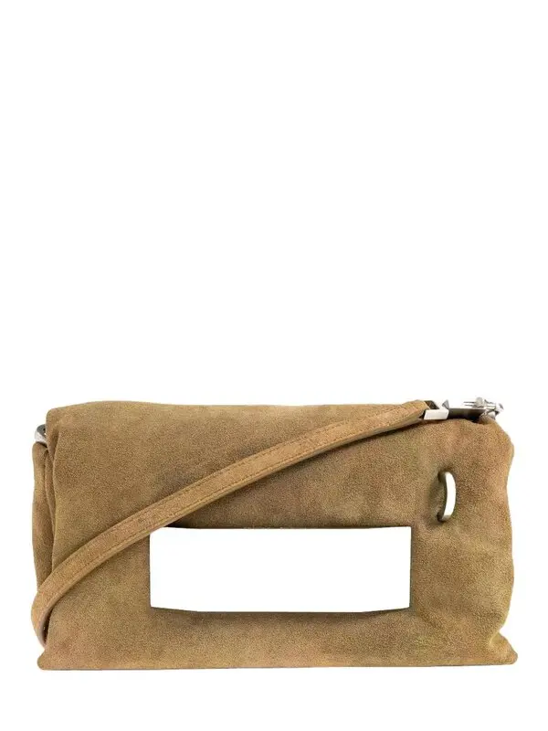 Rick Owens Temple Big Pillow Griffin Metal-plaque Clutch - Brown