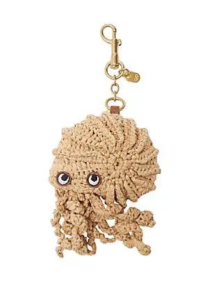 ANYA HINDMARCH Hermit Crab Raffia Bag Charm - Natural