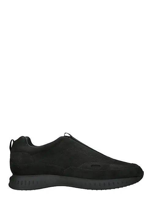 John Lobb Stream Elastic Leather Trainers - Black