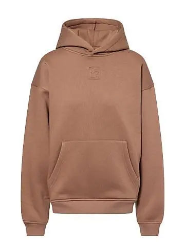 TALA Embossed-logo Cotton-blend Hoodie - Cortado Brown