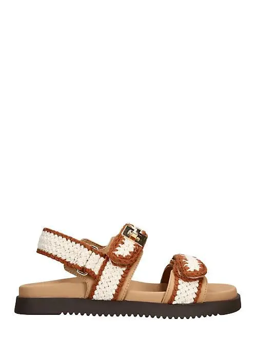 Steve Madden Mona Woven Sandals - Tan Comb