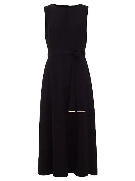 PHASE EIGHT Marta Open-back Woven Midi Dress - Black