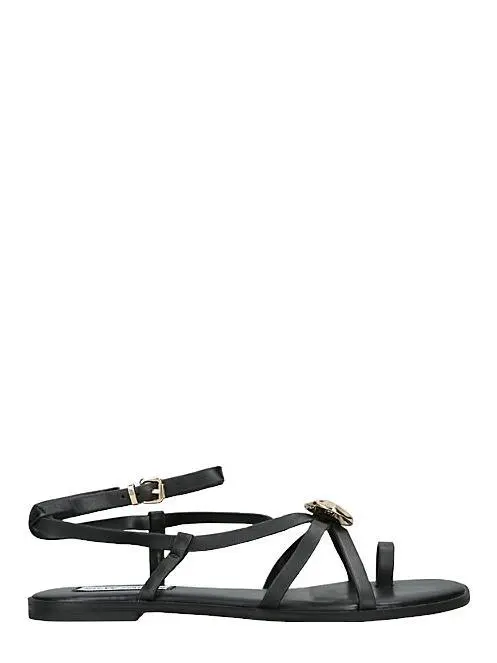 Steve Madden Napa Faux-leather Sandals - Black