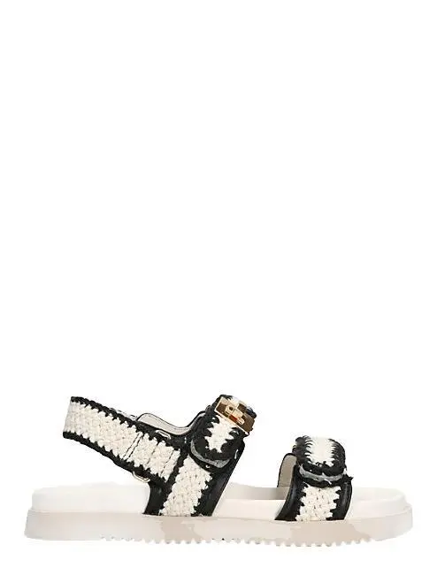 Steve Madden Mona Woven Sandals - Cream Comb
